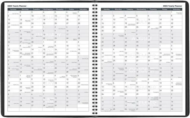 2023 AT-A-GLANCE 8.5"" x 11"" 8-Person Daily Appointment Book Set Black ...