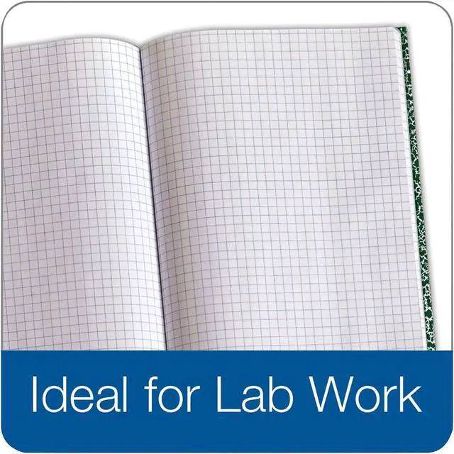 Tops Lab Notebook 10-3/8"x7-7/8" 60 Shts Green Marble Cover 35128 ...