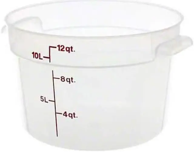 Cambro Camware Translucent Round Food Storage Containers, 12 Quart ...