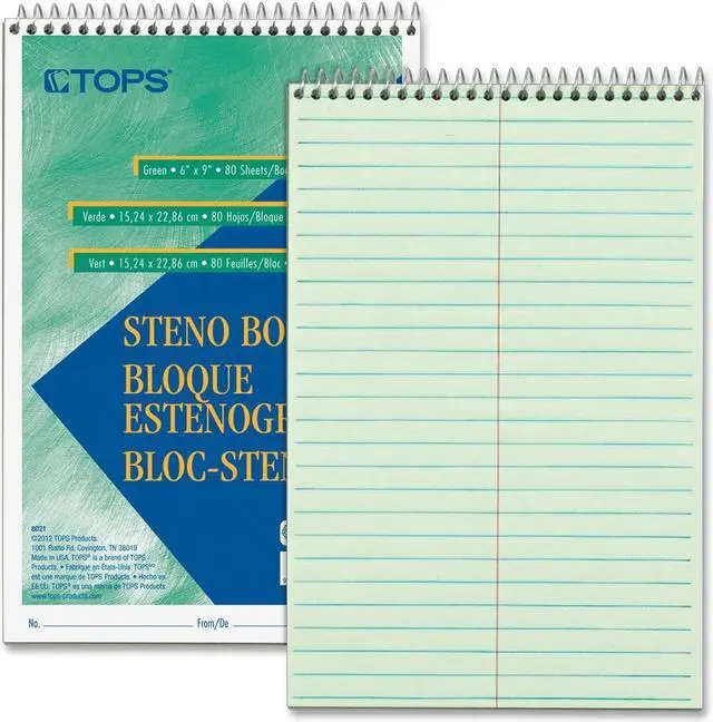 Tops Green Tint Steno Books - Newegg.com