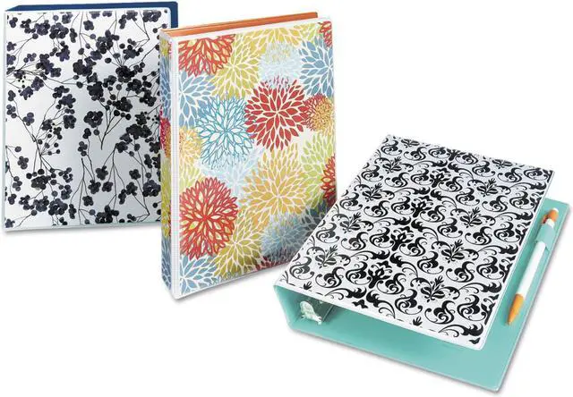 Avery Durable Mini Fashion Binder 8 1/2 x 5 1/2 1" Capacity Floral ...