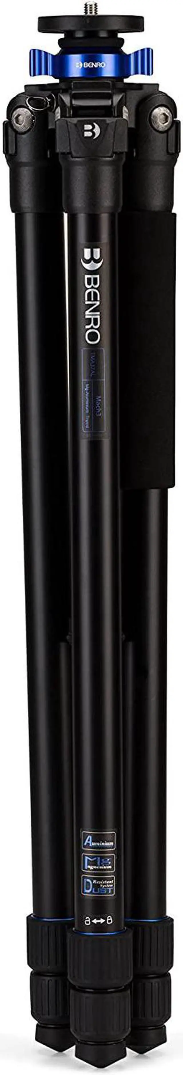 Benro Mach3 TMA37AL Series 3 3-Section Aluminum Long Tripod, Twist Lock ...