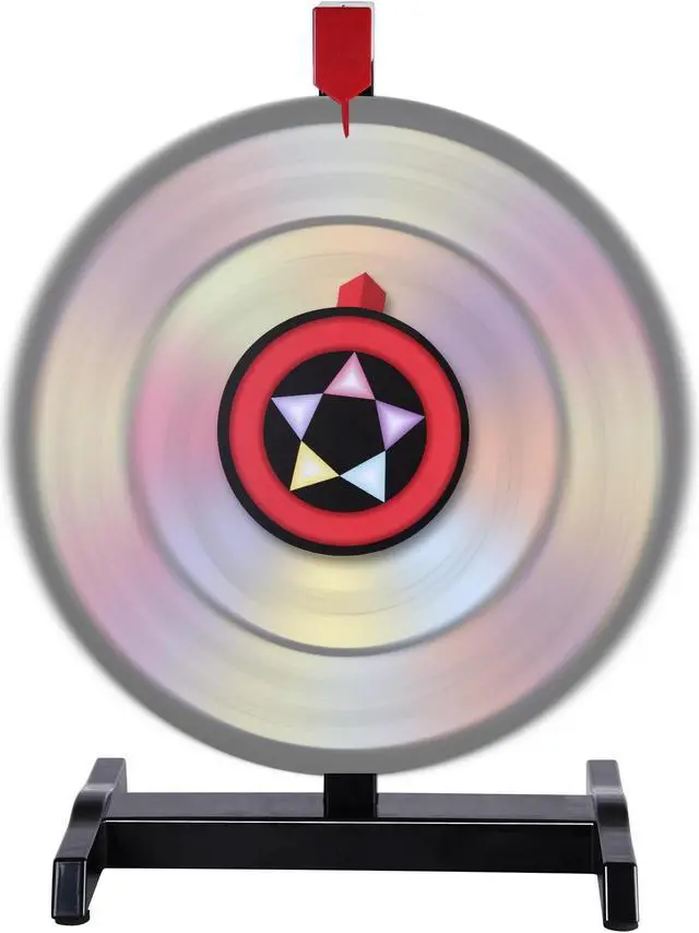 WinSpin 15" Tabletop Editable Color Prize Wheel 2 Circles 2 Pointers ...
