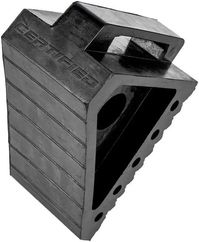 Monoprice Solid Rubber Wheel Chocks (2-Pack) 3 Ton Weight Capacity ...