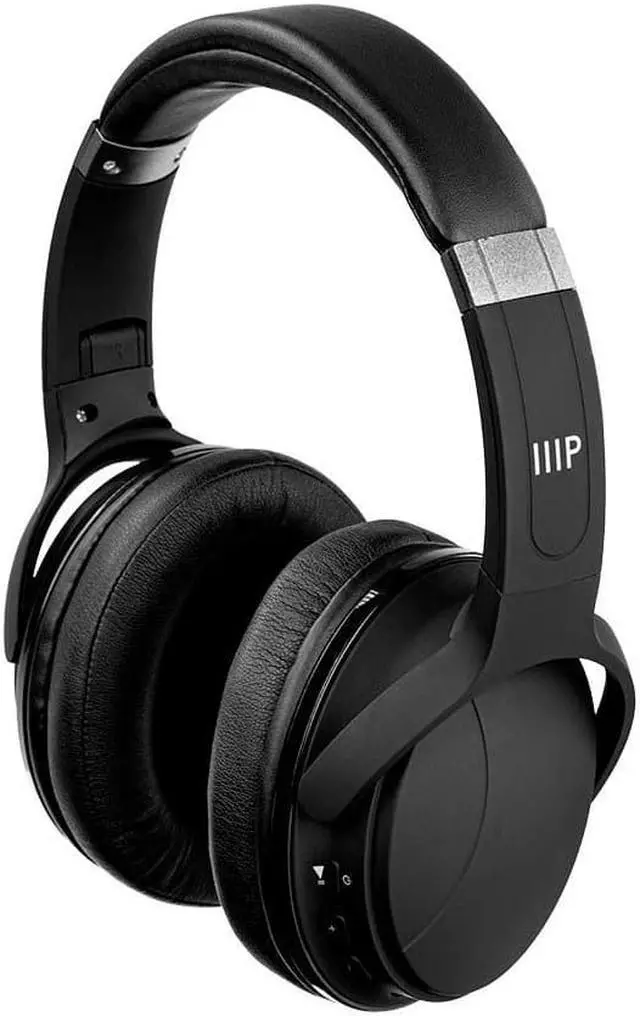 monoprice bt-250anc bluetooth wireless over ear headphones with active ...