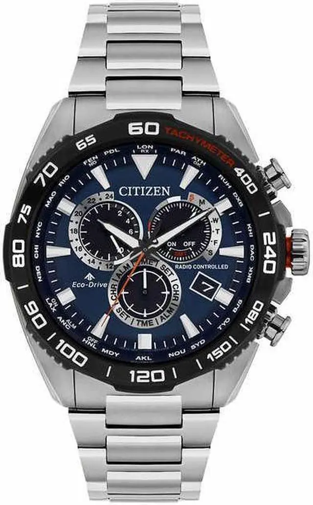 Citizen Eco-Drive Promaster Land Atomic Stainless Steel Quartz Mens ...