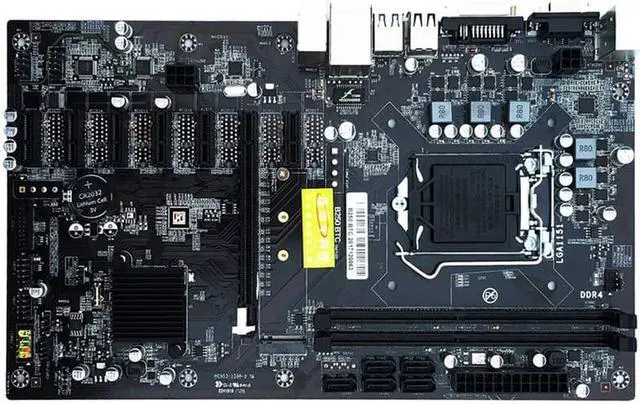 B250 BTC 6PCI-E Desktop Computer Motherboard With 7 Card Board PCIE 1X ...
