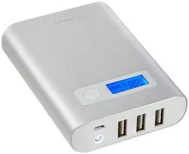 PNY PowerPack AD10400 Silver 10400 mAh Portable Battery P-B-10400-24 ...
