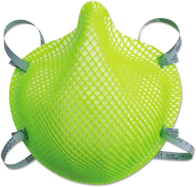 Moldex N95 Disposable Respirator, Molded, Hi-Viz Green, Mask Size: M/L ...