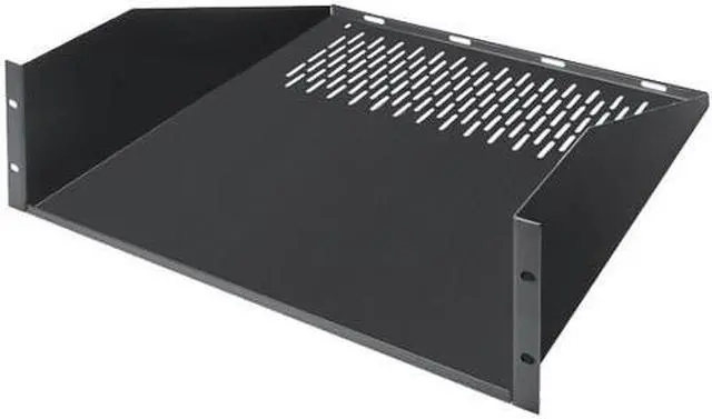 Black Box RMTS03 Fixed 3U 19In Rackmount Vented Shelf 17.75Ind 2-Point ...