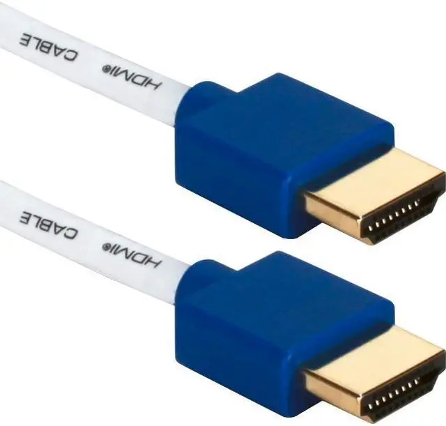 QVS 10ft High Speed HDMI UltraHD 4K with Ethernet Thin Flexible Cable ...