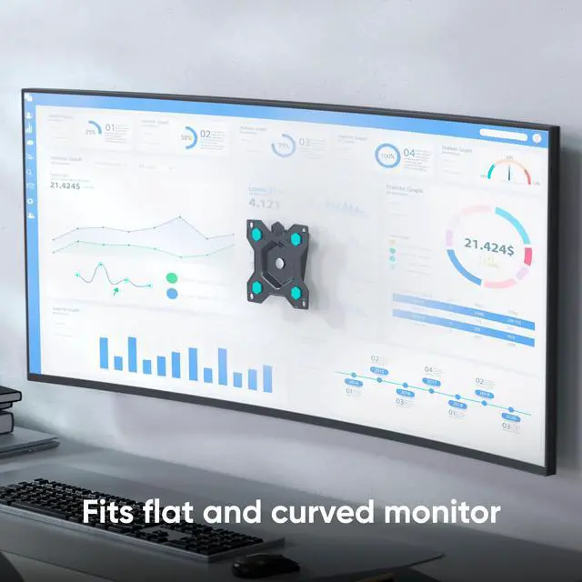 ONKRON Small TV Wall Mount for 10 - 35 Inch Screen up to 44.1 lbs, 360 ...