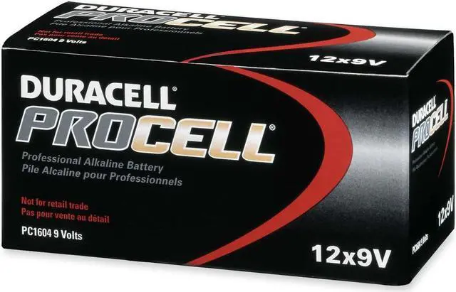 DURACELL Procell PC1604 9V Alkaline Battery, 12-box - Newegg.com