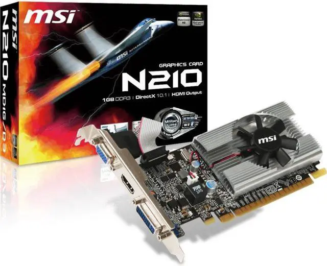 MSI N210-MD1G/D3 GeForce 210 Graphic Card 1 GB DDR3 SDRAM G2101D3 - Newegg.com