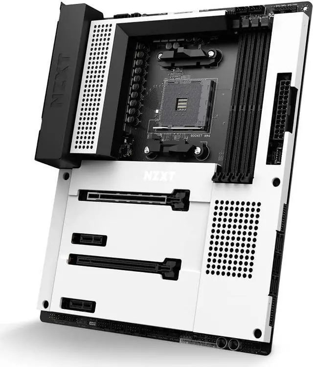 Refurbished: NZXT B550 White AMD Socket B550 AM4 ATX M.2 Desktop ...