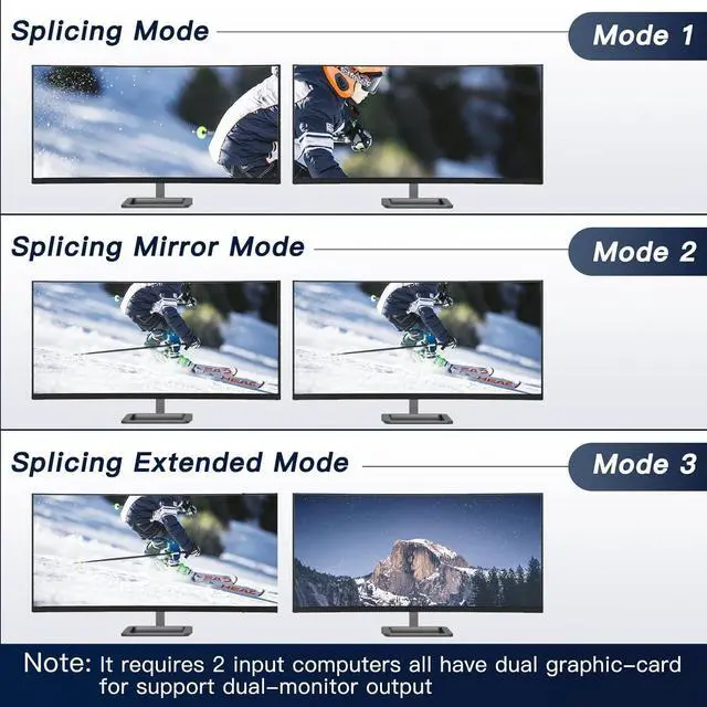 Metal USB3.0 High Definition Interfaces KVM Switcher 202AS Seamless ...