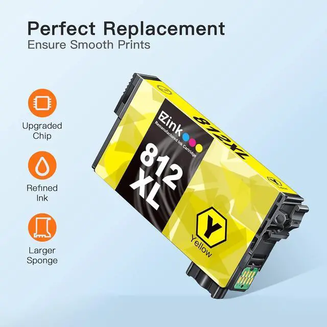 E-Z Ink 812XL New Upgraded Chips 812XL Ink Cartridges High Yield ...