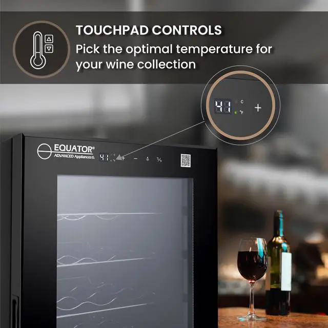 Equator 25in COUNTERTOP Beverage Refrigerator 40 Cans Touch Control ...