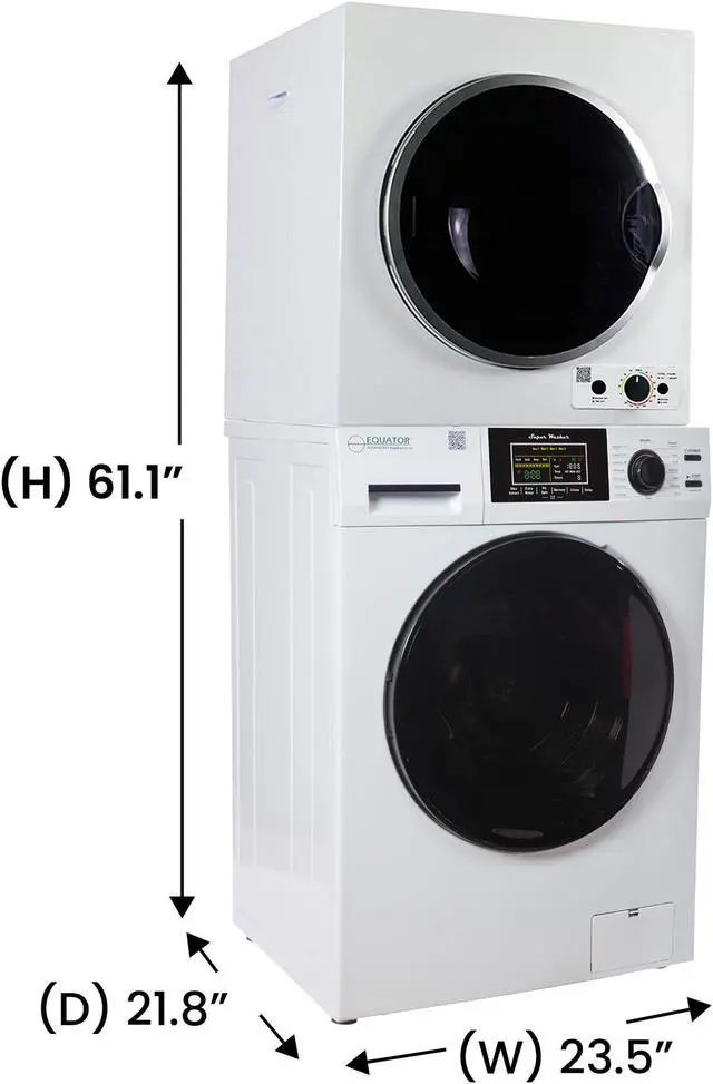 Equator PET STACKABLE 13 lbs Washer 1.6cf +3.5cf Vented Sensor Knob ...