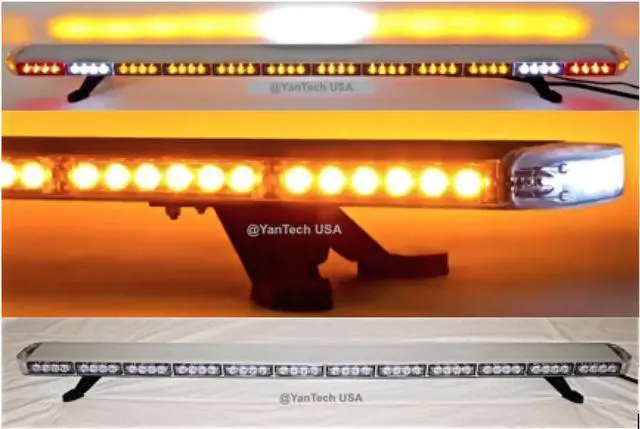 60 Amber LED Light Bar Flashing Warning Tow Plow Truck Wrecker Emergency Light with Brake Cargo Lights Newegg