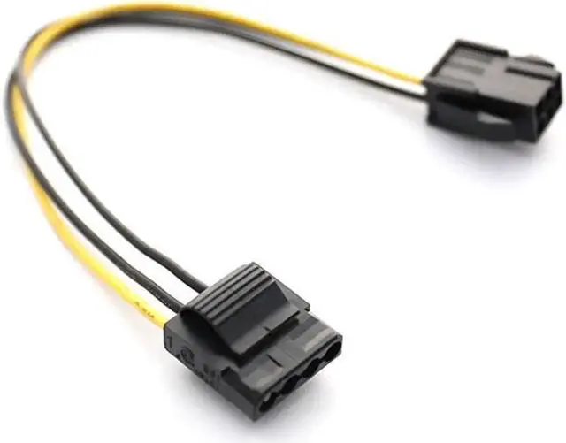 1pc Molex To PCI-E Power Adapter IDE 4Pin 4 Pin Female to 6 Pin Female ...