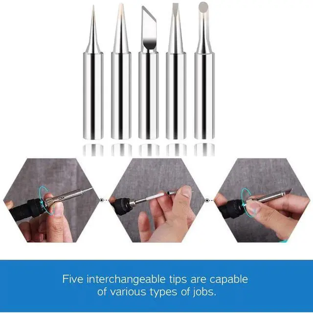 Soldering Iron Kit Electronics Full Set 60W 110V Soldering Welding Iron ...