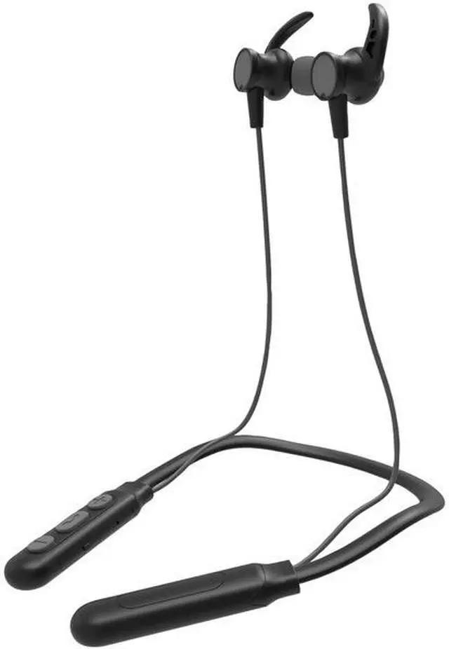 iEssentials IEN-BTEFX-GRY Flex Neck Band Sport Series Bluetooth Earbuds ...