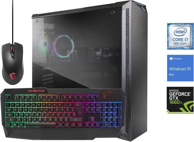 Refurbished: MSI Aegis R Gaming Desktop PC, Intel Core i7-9700 Upto 4 ...