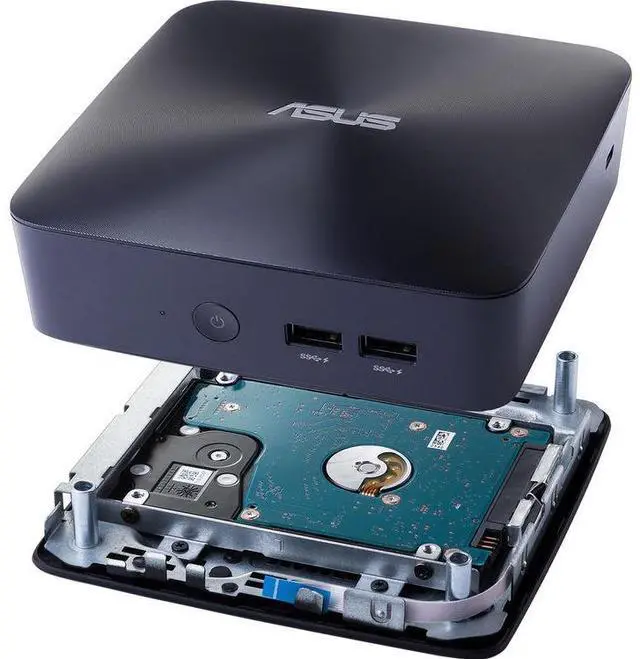 ASUS VivoMini UN65U Mini PC/HTPC, Intel Dual-Core i3-7100U 2.4GHz, 8GB ...