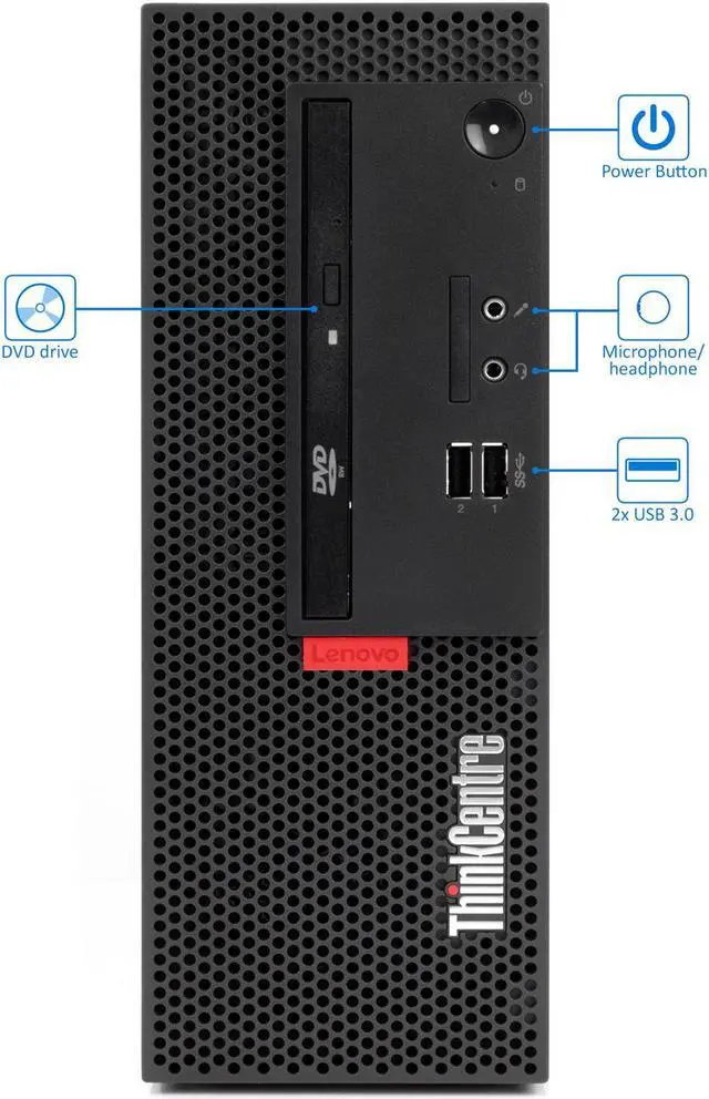 Lenovo ThinkCentre M710e Small Form Desktop, Intel Quad-Core i5-7400 ...