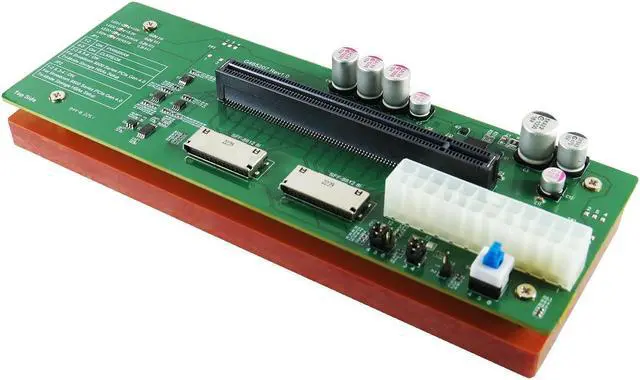 OCulink 8i (SFF-8611) dual port PCIe 4.0 to PCIe x16 with +12V, 3.3V, 3 ...