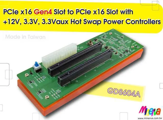 PCIe x16 Gen4 Slot to PCIe x16 Slot with +12V, 3.3V, 3.3Vaux Hot Swap ...