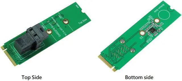 Innocard M.2 M-key to Slimline SAS Adapter with Slimilne SAS to Oculink ...