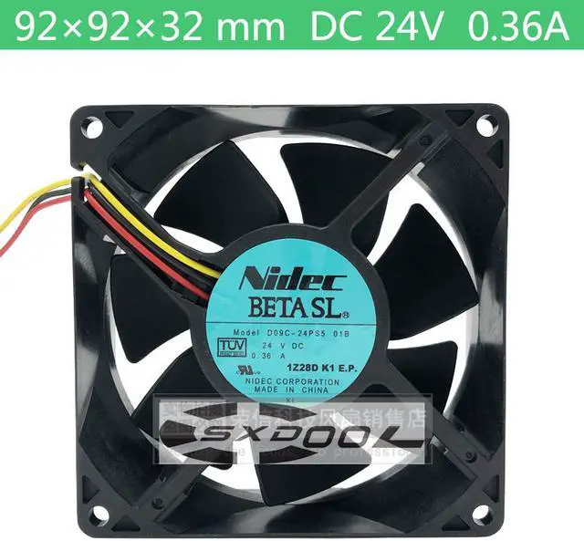 New original Nidec D09C-24PS5 01B 24V 0.36A 9cm 9232 Industrial computer inverter cooling fan ...