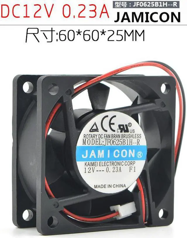 Original JAMICON 6cm 6025 Inverter Silent Fan DC12V 0.23A JF0625B1H-R ...