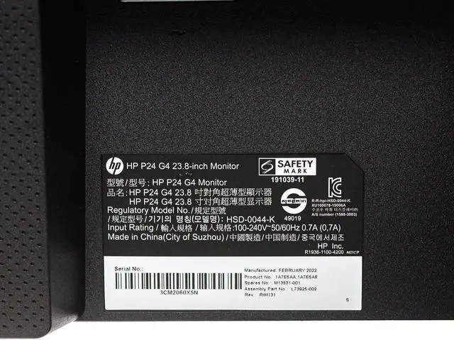 Refurbished: HP P24 G4 24" Widescreen 1920x1080 16:9 Full HD LED ...