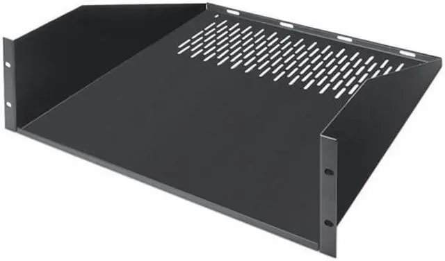 Black Box RMTS03 Fixed 3U 19In Rackmount Vented Shelf 17.75Ind 2-Point ...