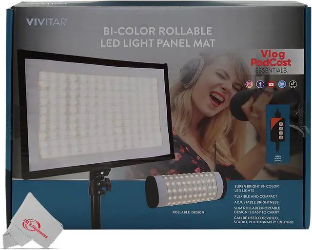 2x Vivitar Fabric LED Light Panel with Remote upto 3000LM for Studio ...