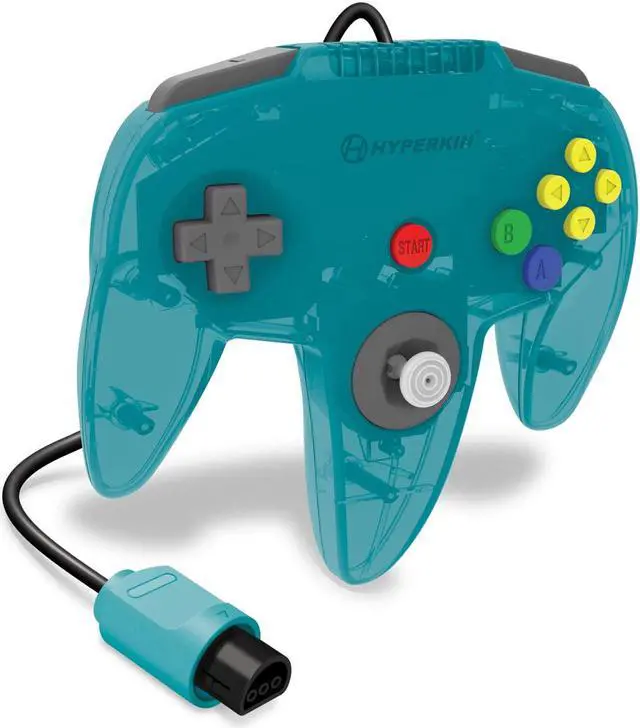 Hyperkin Nintendo 64 "Captain" Premium Controller For N64 - Turquoise ...
