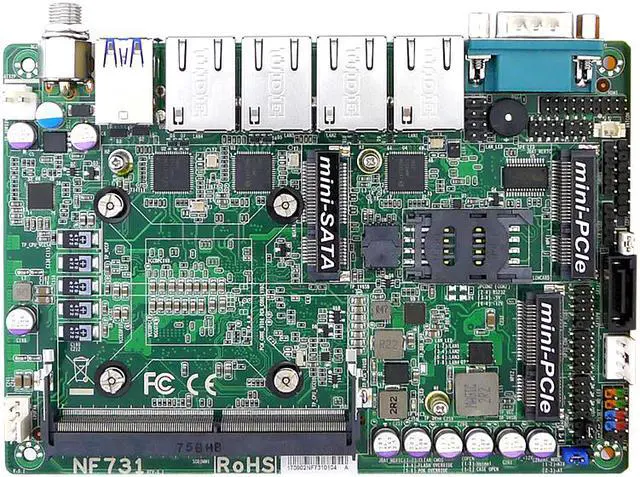 Jetway NF731-3855U Intel Celeron 3855U 3.5" SBC 4 x LAN Networking ...