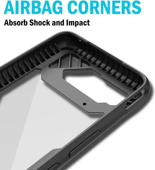 Black Rugged Case Clear Hard Acrylic Cover for Asus ROG Phone 5 Pro ...