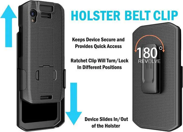 Black Case + Hand Strap + Belt Clip Holster for Zebra TC21 TC26 Mobile ...