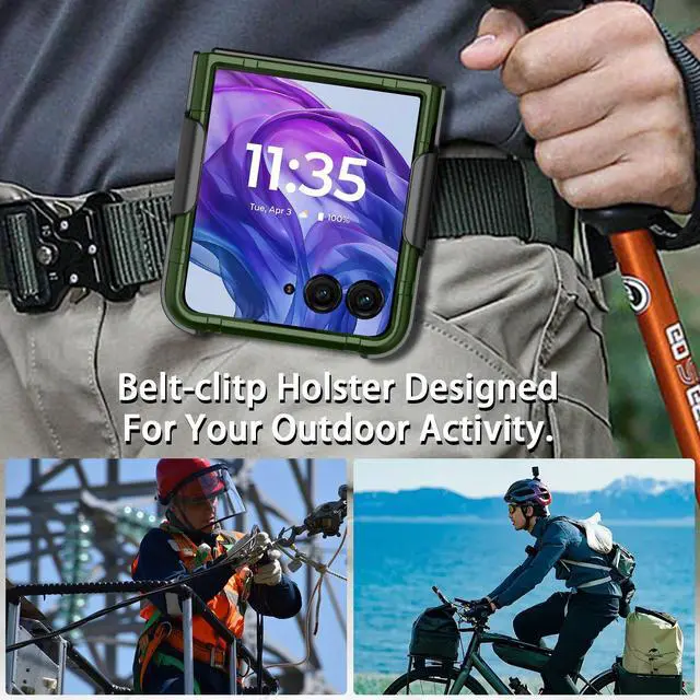 Case and Belt Clip Holster for Motorola RAZR+ 2026/2025/2024 (RAZR PLUS ...