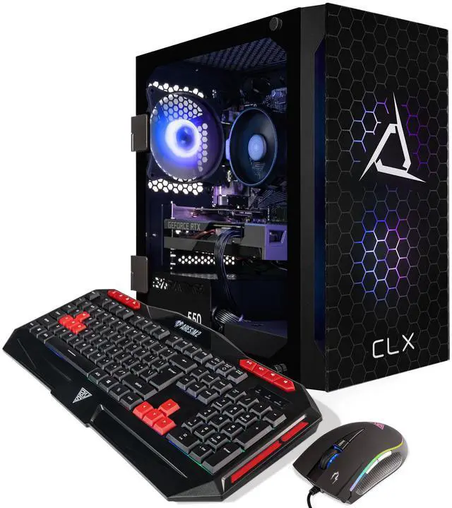 CLX SET Gaming Desktop - AMD Ryzen 5 5500 3.6GHz 6-Core Processor, 16GB ...