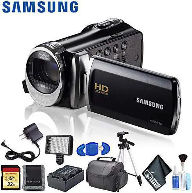 Samsung HMX-F90 HD Camcorder (Black) Ultimate Kit - Newegg.com