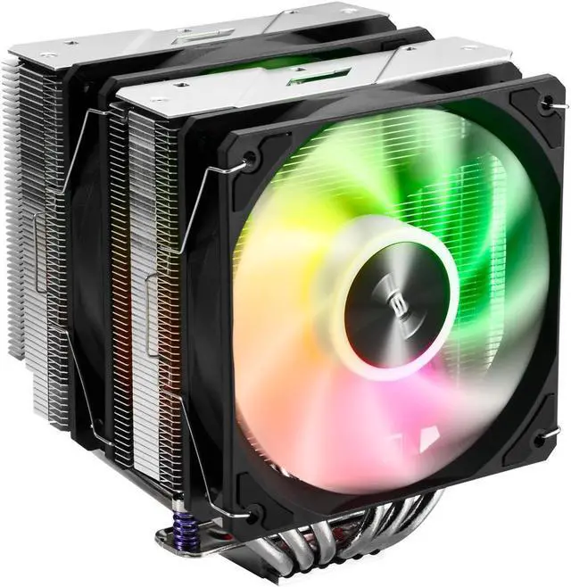 FSP MP7 Dual Tower CPU Cooler, 120mm ARGB Fan ,6 copper Heat Pipes ...