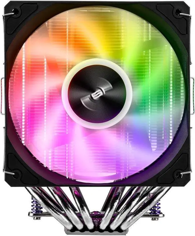FSP MP7 Dual Tower CPU Cooler, 120mm ARGB Fan ,6 copper Heat Pipes ...