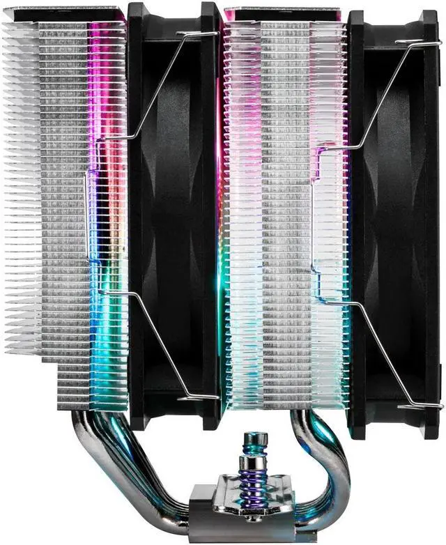 FSP MP7 Dual Tower CPU Cooler, 120mm ARGB Fan ,6 copper Heat Pipes ...