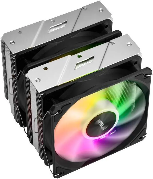 FSP MP7 Dual Tower CPU Cooler, 120mm ARGB Fan ,6 copper Heat Pipes ...