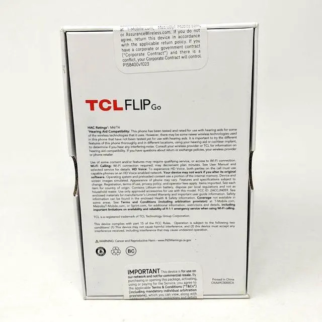 TCL Flip Go 4058W 8GB T-Mobile Only 2.8in 1GB RAM Phone - Midnight Blue ...